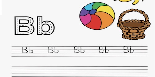 Trace And Write Letter "B" | Free PDF Printable - For Kids Education