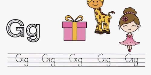 Trace And Write Letter "G" | Free PDF Printable - For Kids Education