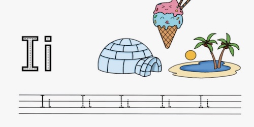 Trace And Write Letter "I" | Free PDF Printable - For Kids Education