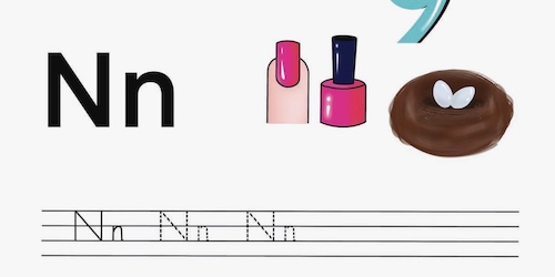 Trace And Write Letter "N" | Free PDF Printable - For Kids Education