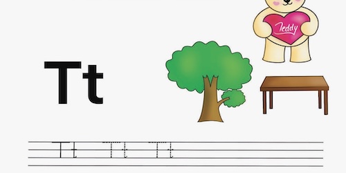 Trace And Write Letter "T" | Free PDF Printable - For Kids Education