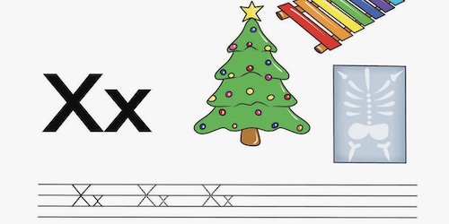 Trace And Write Letter "X" | Free PDF Printable - For Kids Education