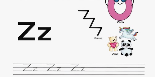 Trace And Write Letter "Z" | Free PDF Printable - For Kids Education