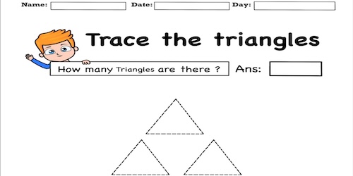 Trace The Triangles And Color Them | Free PDF Printable - For Kids ...